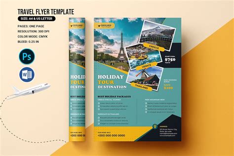 Travel Agency Promotion Flyer Template Travel Company Flyer Ms Word