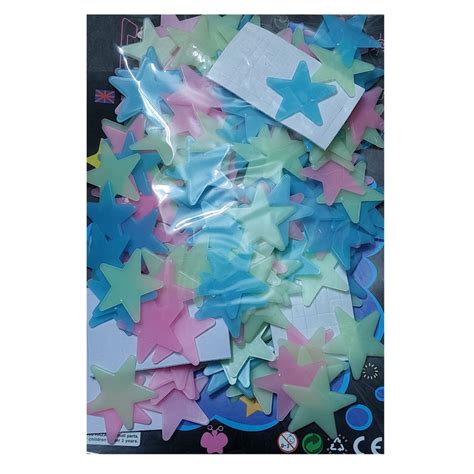 قیمت و خرید استیکر دیواری کودک طرح ستاره مدل شب تاب کد 4cs بسته 200 عددی