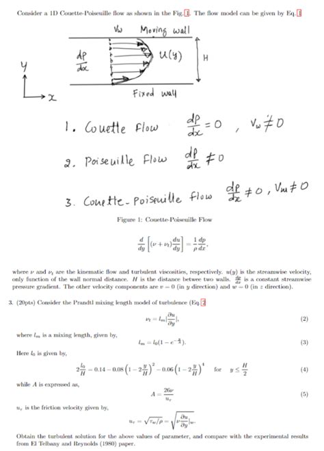 Solved Consider The Prandtl Mixing Length Model Of