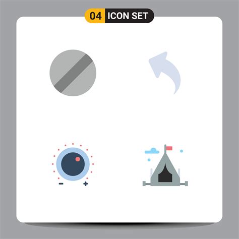 4 Universal Flat Icons Set For Web And Mobile Applications Blade Sound