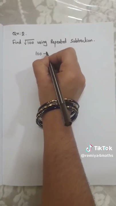 Repeated Subtraction Method For Finding Square Root Of A Number🌹🌹 Youtube