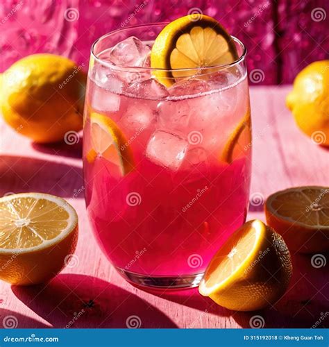 Pink Lemonade Pink Colored Fancy Fresh Squeezed Lemon Citrus Fruit