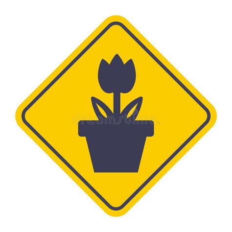 Black Icon Flower Pot Stock Vector Illustration Of Flora 342208669