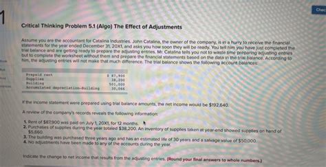 solved critical thinking problem 5 1 algo the effect of