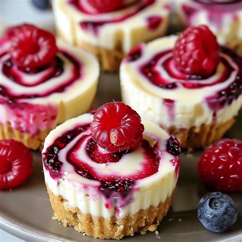 Berry Swirl Cheesecake Bites Recipes Smile
