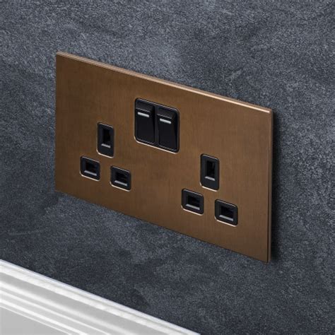 Crystal Ct Tv Socket Black Retrotouch Light Switches And Plug Sockets