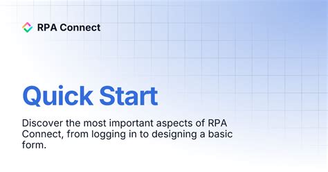 Quick Start Rpa Connect
