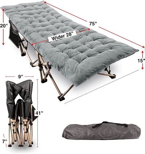 Buy Redcamp Folding Camping Cots With Thicker Cot Pads For Adults