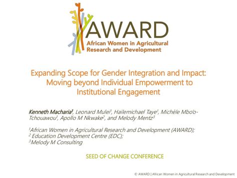 Expanding Scope For Gender Integration And Impact Moving Beyond Individual Empowerment To