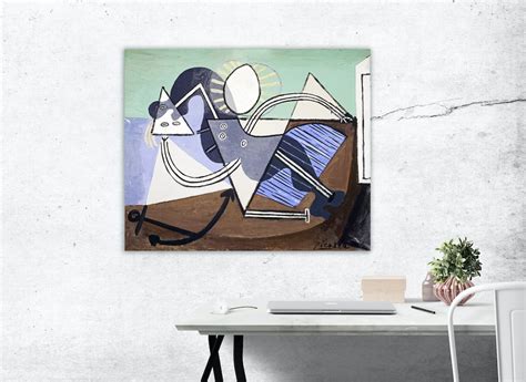 Pablo Picasso Print Nude Woman Lying In The Sun On The Beach Print
