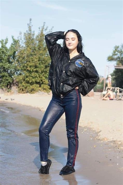 Wet Clothes Rain Wear Down Jacket Leather Skirt Windbreaker Punk