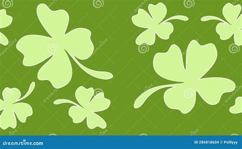Clover Leaves Plants Green Nature Flowers Seamless Background