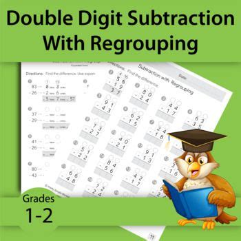 Double Digit Subtraction With Regrouping Worksheets