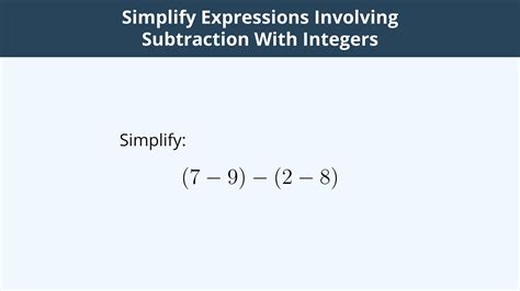 Simplify Expressions Involving Subtraction With Integers 6 YouTube