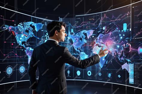 Premium Photo A Businessman Harnessing Ai Big Data Digital Neural