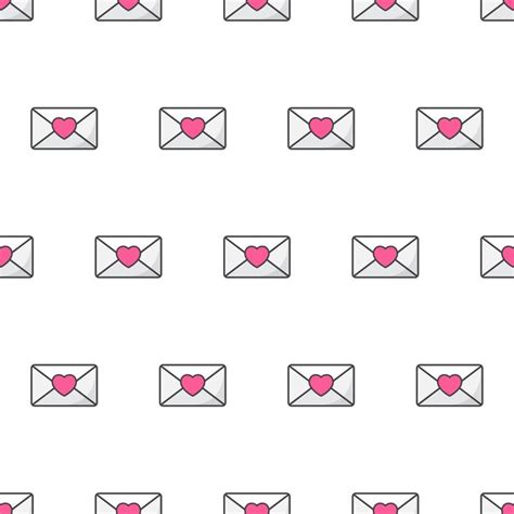 Premium Vector Envelope Seamless Pattern The Postal Envelope Theme