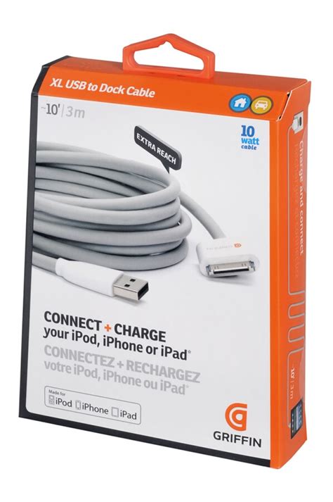 Connectique Et Adaptateur Pour Tablette Griffin Cable Ipad 3m