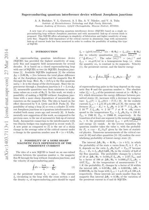 Pdf Superconducting Quantum Interference Device Without Josephson