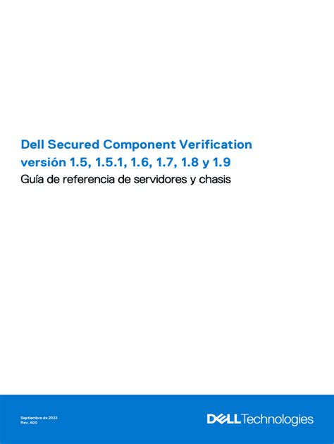 Rellenable En Línea Dell Secured Component Verification Version 1 5 1 5 1 1 6 Fax Email