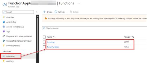 C Multiple Function And Timer Function In One Function App