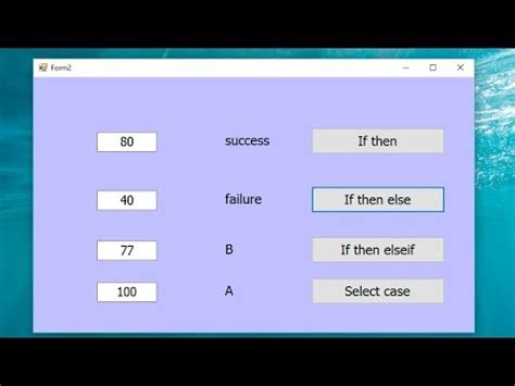 If And Select Case Statements In Visual Basic Net YouTube