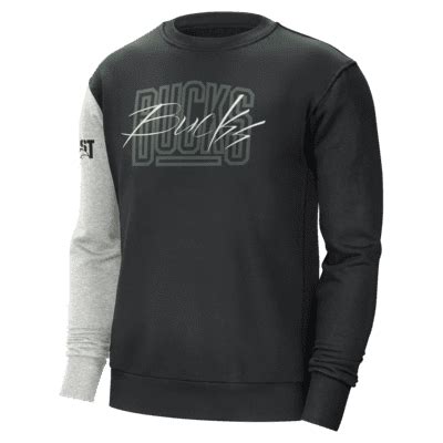 Milwaukee Bucks Courtside Mens Nike Nba Fleece Sweatshirt Nike Uk