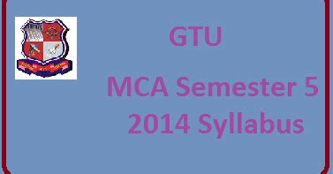 GTU MCA Semester 5 Syllabus Material And Projects O F MCA GTU