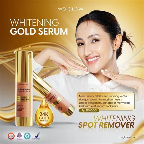 MS Glow Whitening Gold Serum Pencerah Penghilang Flek Noda Hitam COD Di