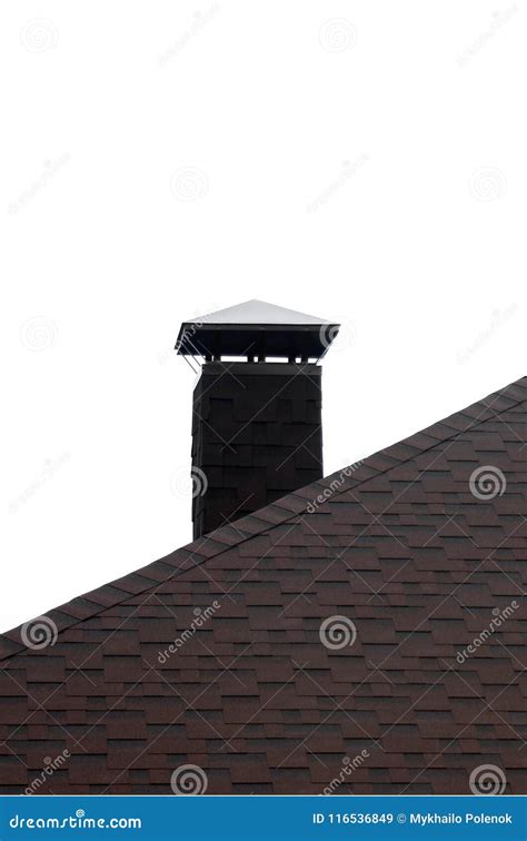 The Roof Covered With A Modern Flat Bituminous Waterproof Coating On