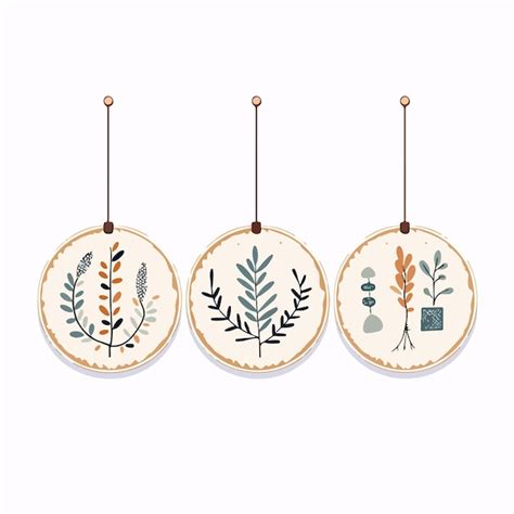 Botanical Wall Decoration Hanging On Strings Premium Ai Generated Vector
