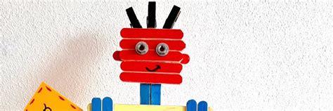 Popsicle Stick Robot Och Klädnypor Yoors