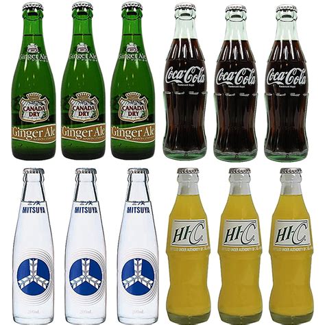 Amazon コカ・コーラ瓶 Hi Cオレンジ瓶 三ツ矢サイダー瓶 カナダドライジンジャーエール瓶 ノスタルジースペシャルギフトセット 各