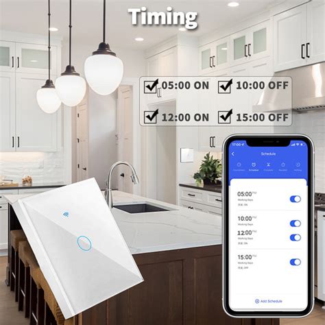 Смарт ключ за осветление с Wifi и тъч бутони с нула или без нула
