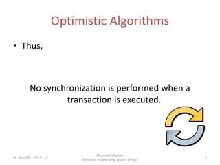 Optimistic Algorithm And Concurrency Control Algorithm PDF
