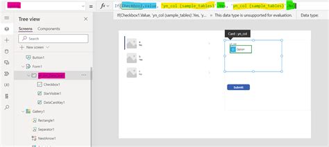 Solved Linking A Checkbox To A Forms Datacard For A Yes N Power Platform Community