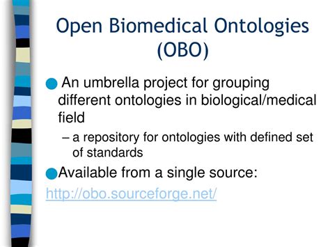 Ppt Open Biomedical Ontologies Obo Uniting Biological Sciences