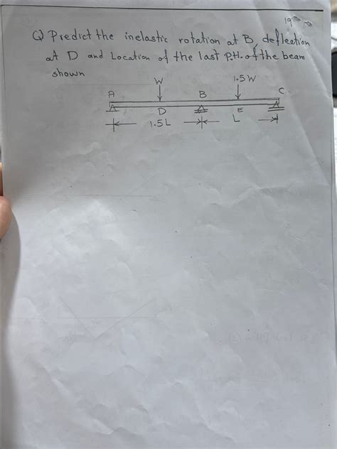 Q Predict The Inelastic Rotation At B ﻿deflection At