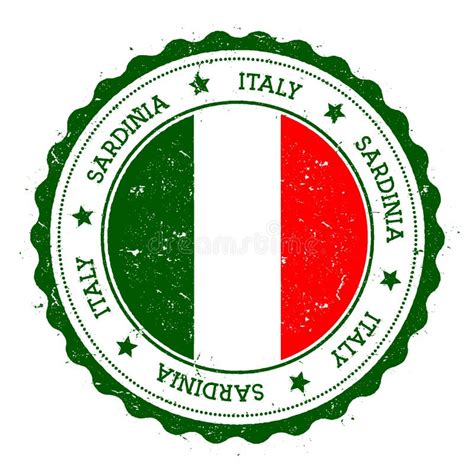 Sardinien Logo Karte Sardiniens Mit Inselnamen Vektor Abbildung