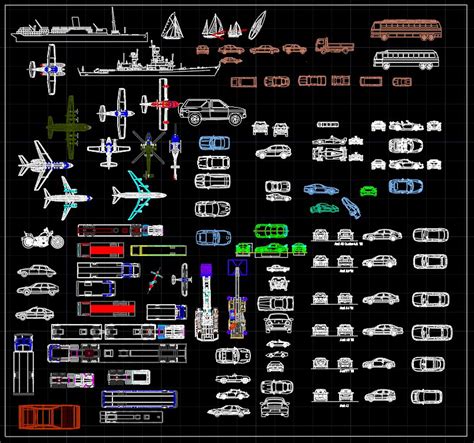 Autocad Vehicle Set For Drawing All Kind Of Projects Autocad Blocks