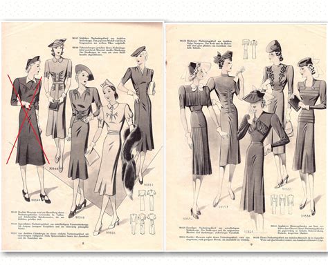 119 Patterns 1930s Ergon Pattern System Ergon Neue Modezeitung Vintage Fashion Magazine