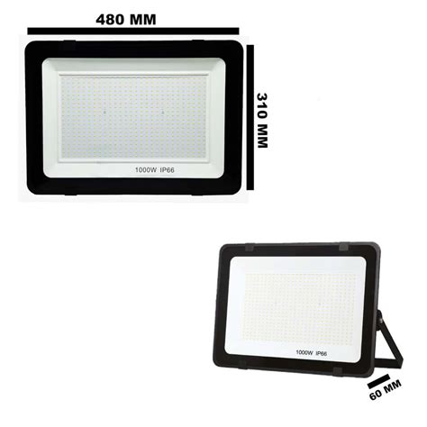 Refletor Holofote Super Led Industrial 1000w Branco Frio Modelo
