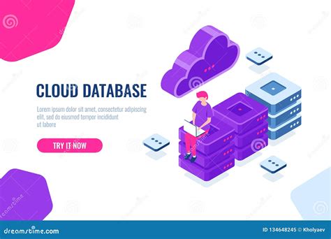 Cloud Computer Technology Storage And Processing Big Data Server Room