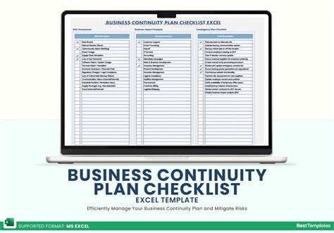 Business Continuity Plan Checklist Excel Template Best Templates