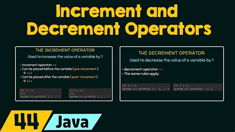 increment and decrement operators in java youtube