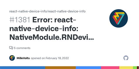 Error React Native Device Info Nativemodule Rndeviceinfo Is Null On