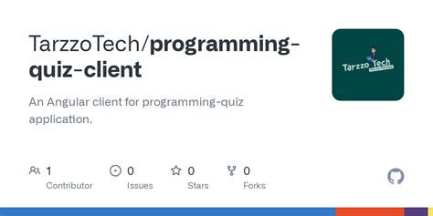 Github Tarzzotechprogramming Quiz Client An Angular Client For