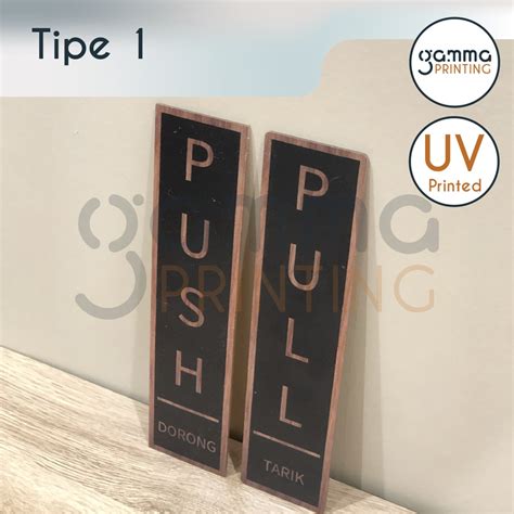 Jual Signage Push Pull Acrylic Sign Pintu Dorong Tarik Papan