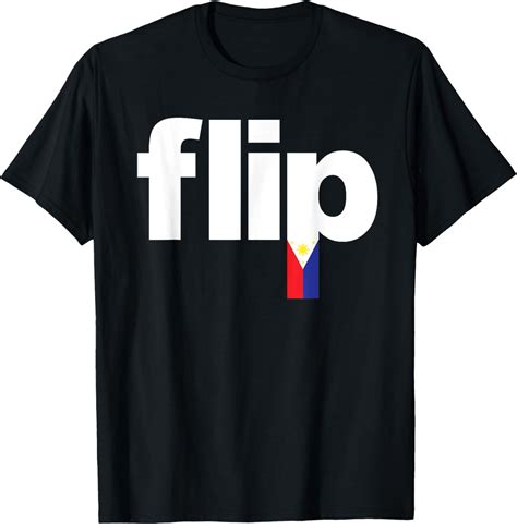 Cool Filipino Flag Pride T Shirt Pinoy Flip Logo Tee T Shirt