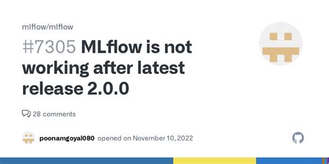 Mlflow Is Not Working After Latest Release 200 · Issue 7305 · Mlflowmlflow · Github