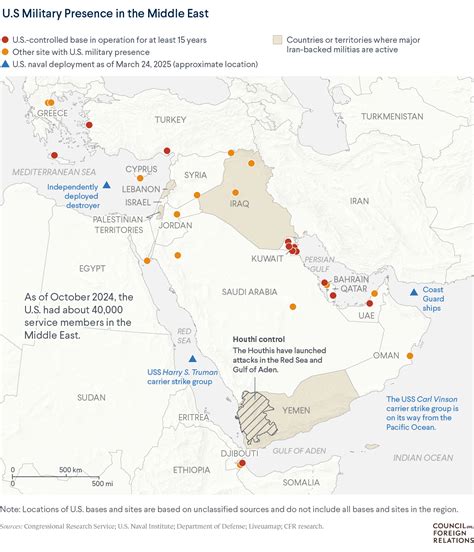 U S Forces In The Middle East Mapping The Military Presence Council